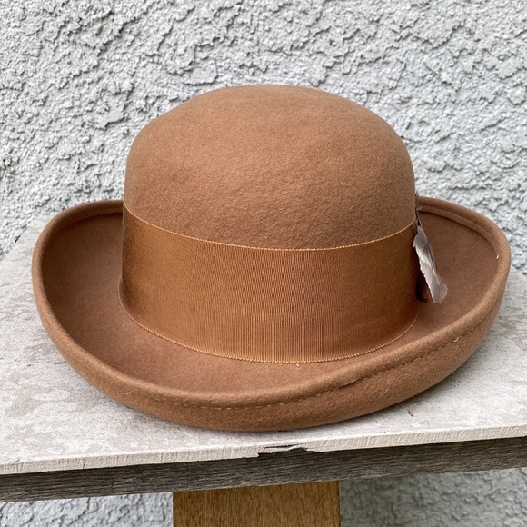 Vintage | Accessories | Vintage Bollman Peachfelt 0 Wool Fedora Cloche ...